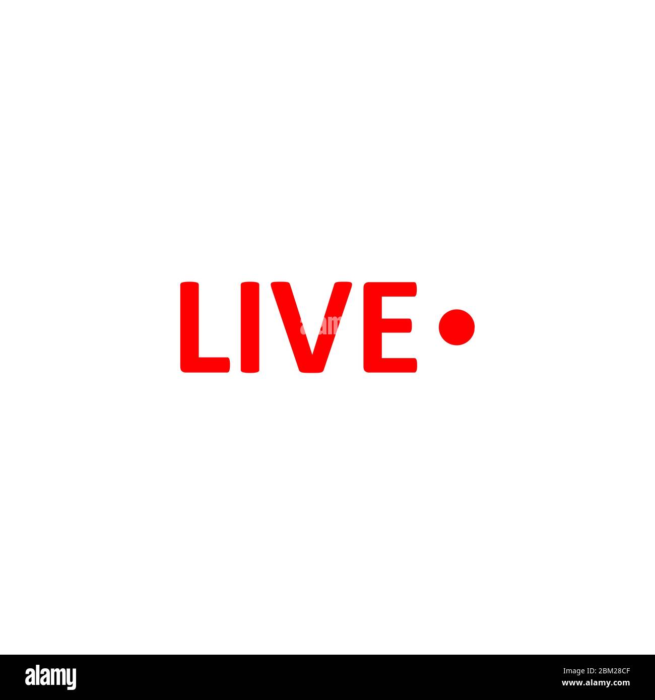 Live Stream sign. Red symbol, button of live streaming, broadcasting ...