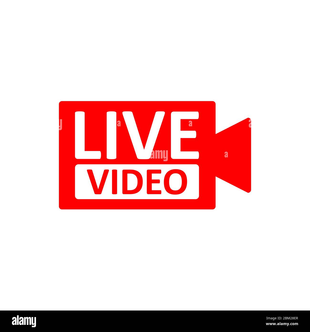 Live Stream sign. Red symbol, button of live streaming, broadcasting ...