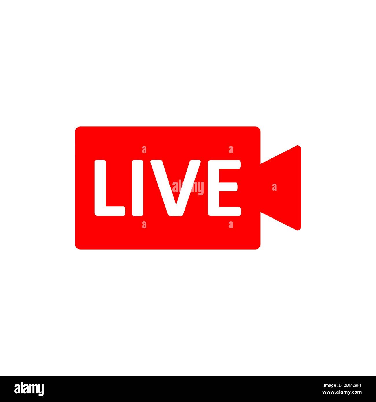 Live Stream sign. Red symbol, button of live streaming, broadcasting ...