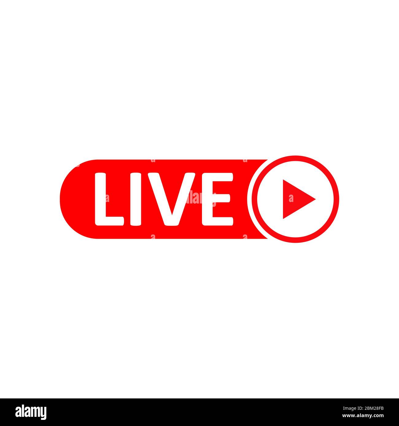 Live Stream sign. Red symbol, button of live streaming, broadcasting ...