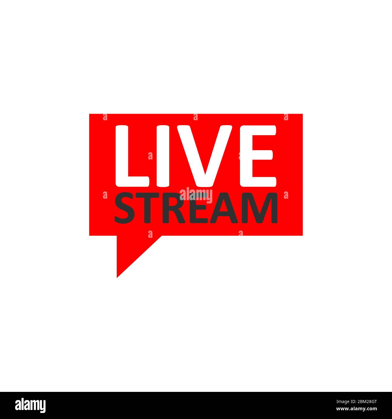 Live Stream sign. Red symbol, button of live streaming, broadcasting ...