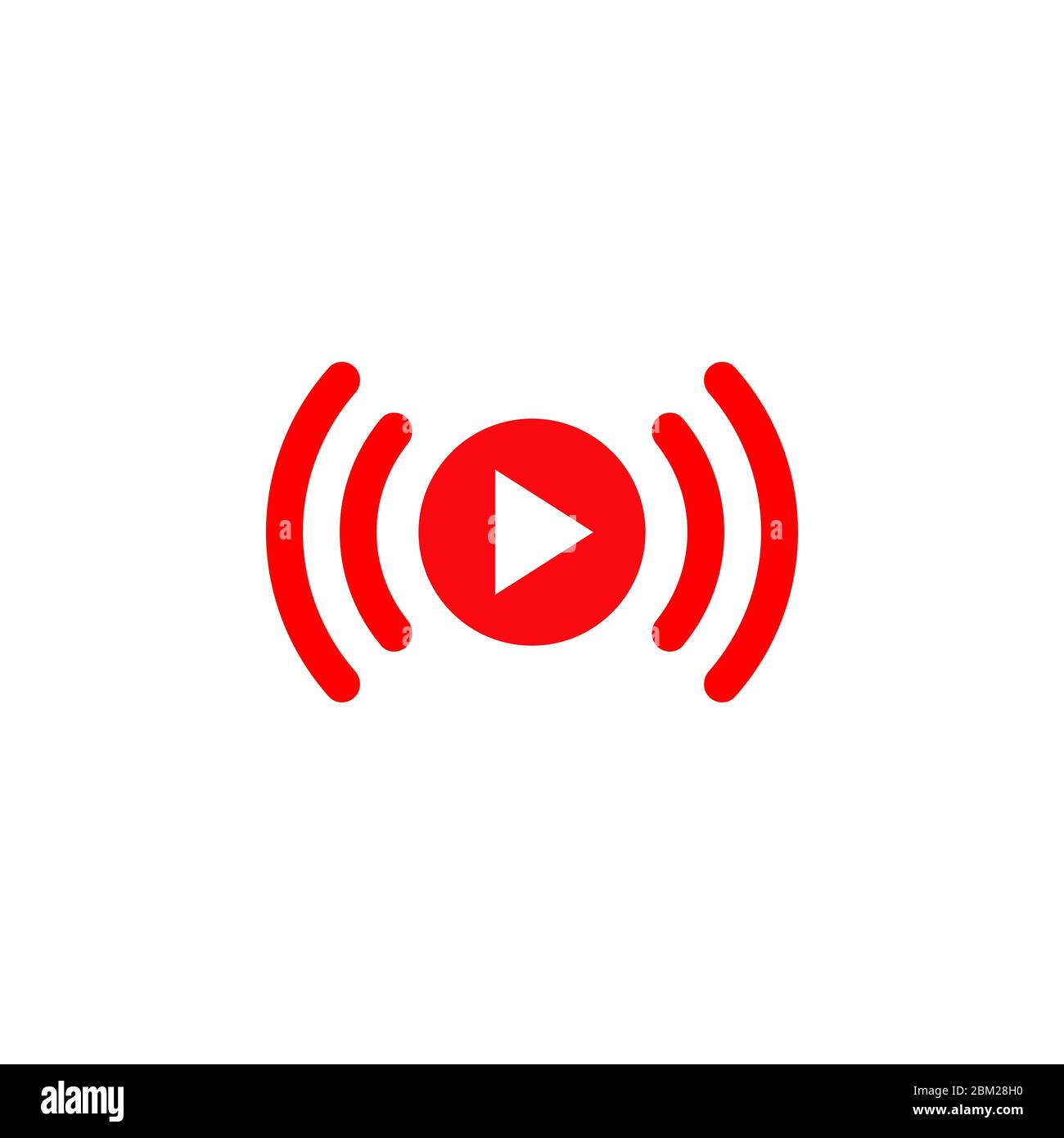 Live Stream sign. Red symbol, button of live streaming, broadcasting ...