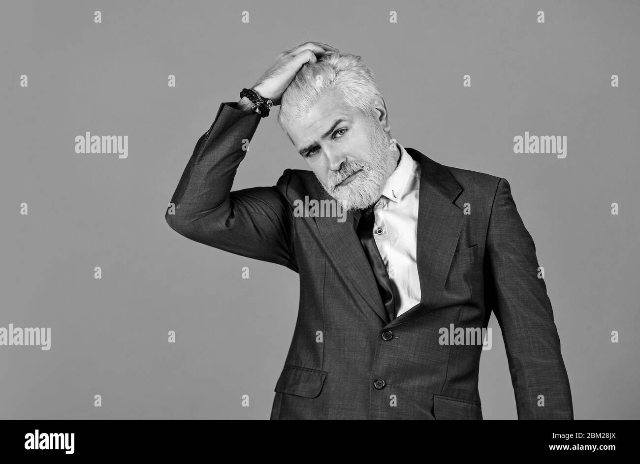 Dyed White Hair Men