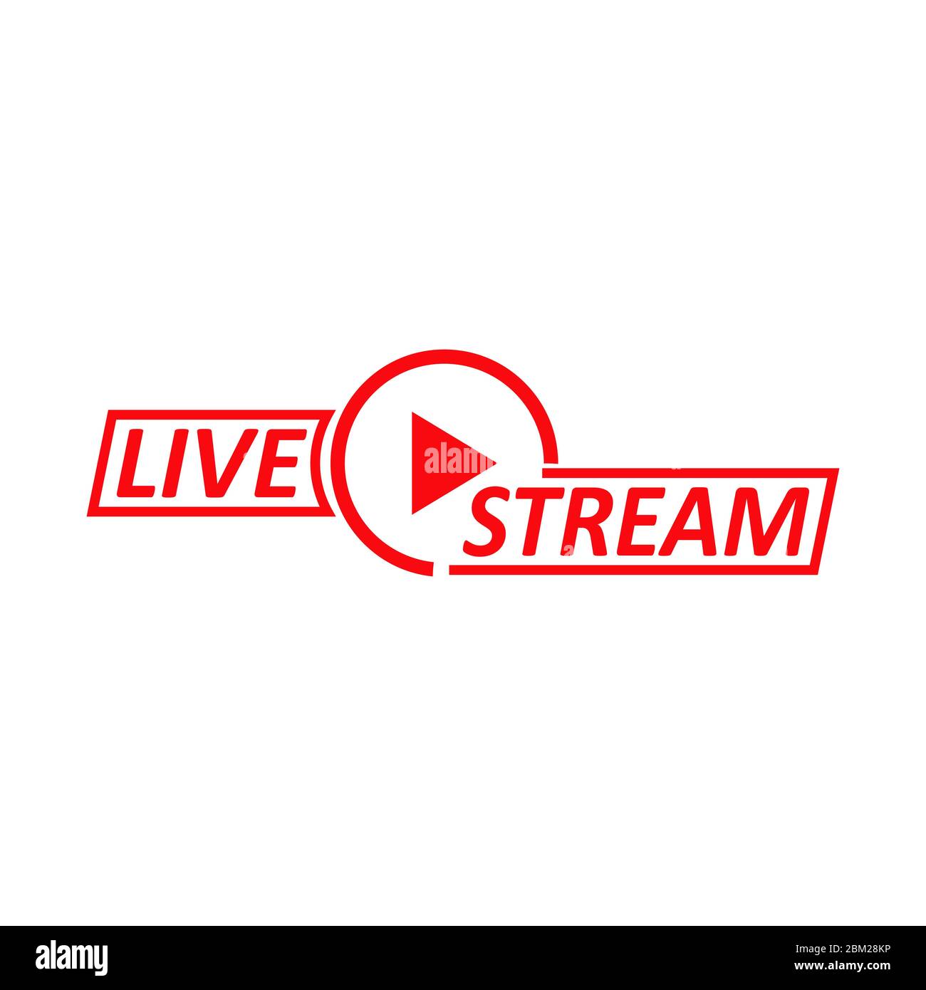 Live Stream sign. Red symbol, button of live streaming, broadcasting ...