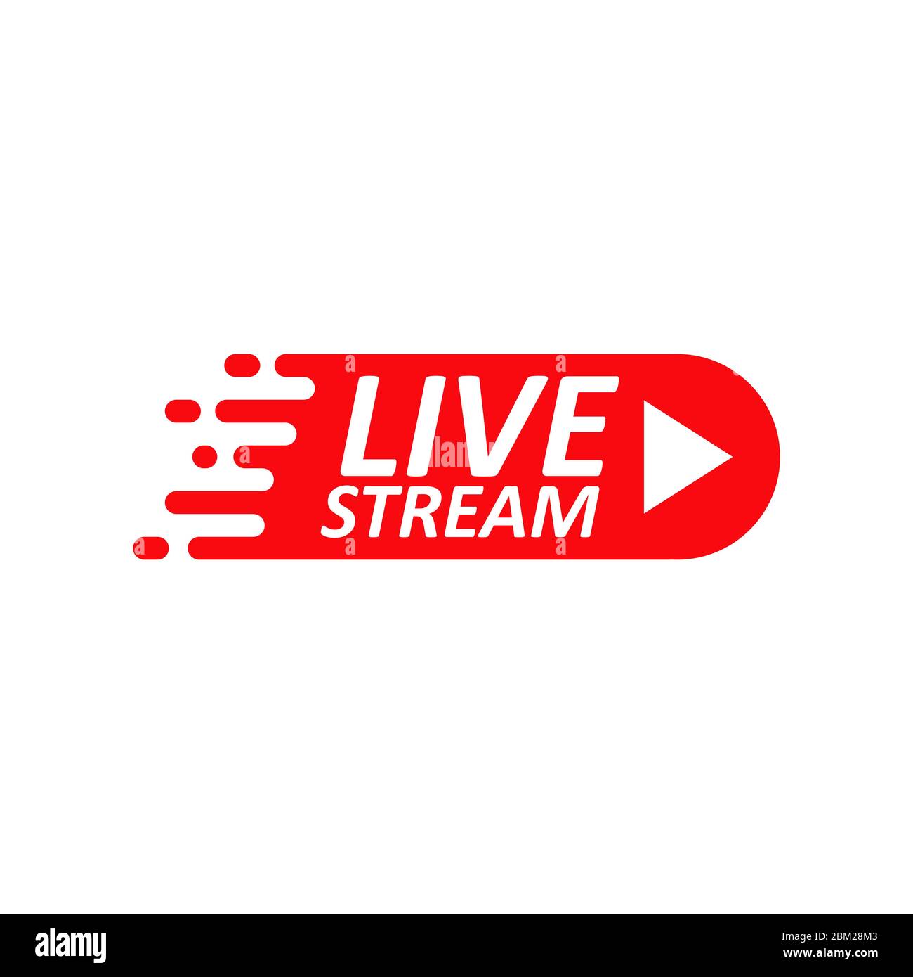 Live Stream sign. Red symbol, button of live streaming, broadcasting ...