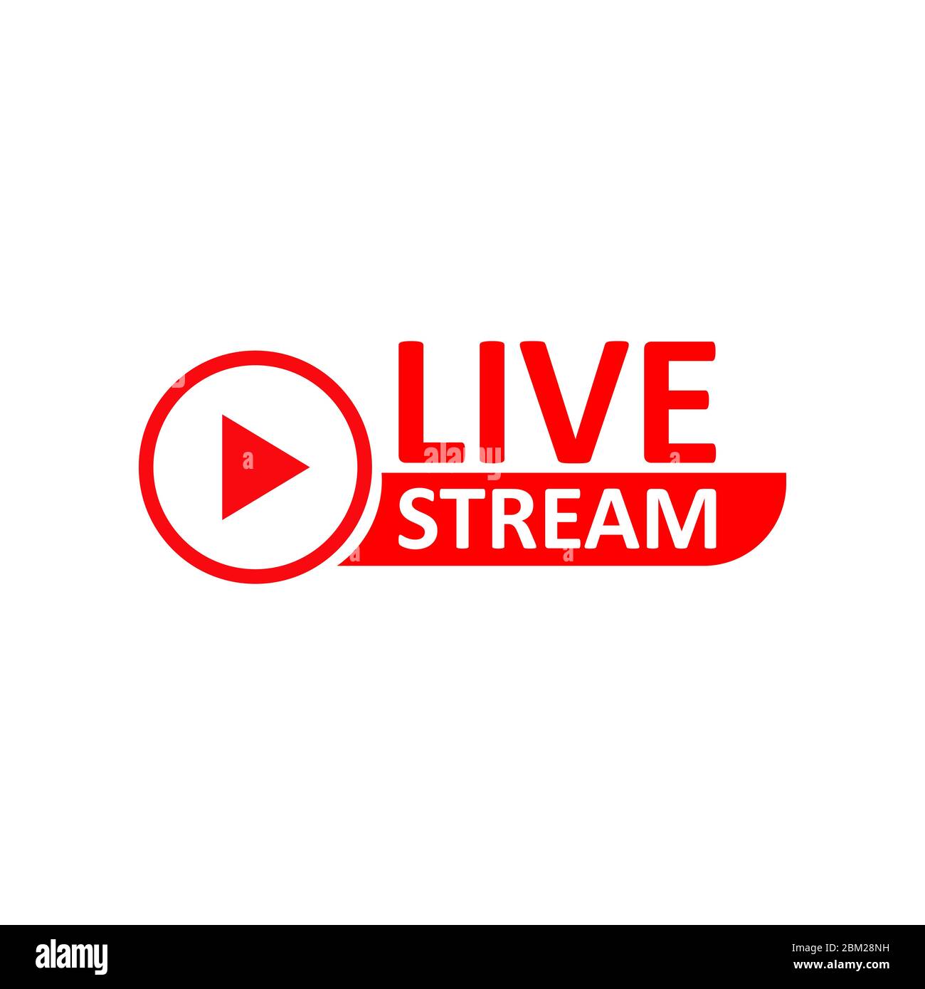 Live Stream sign. Red symbol, button of live streaming, broadcasting ...
