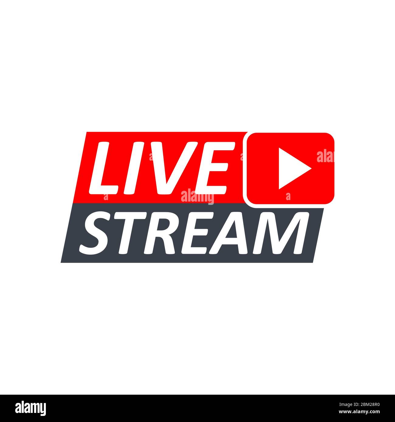 Live Stream sign. Red symbol, button of live streaming, broadcasting ...