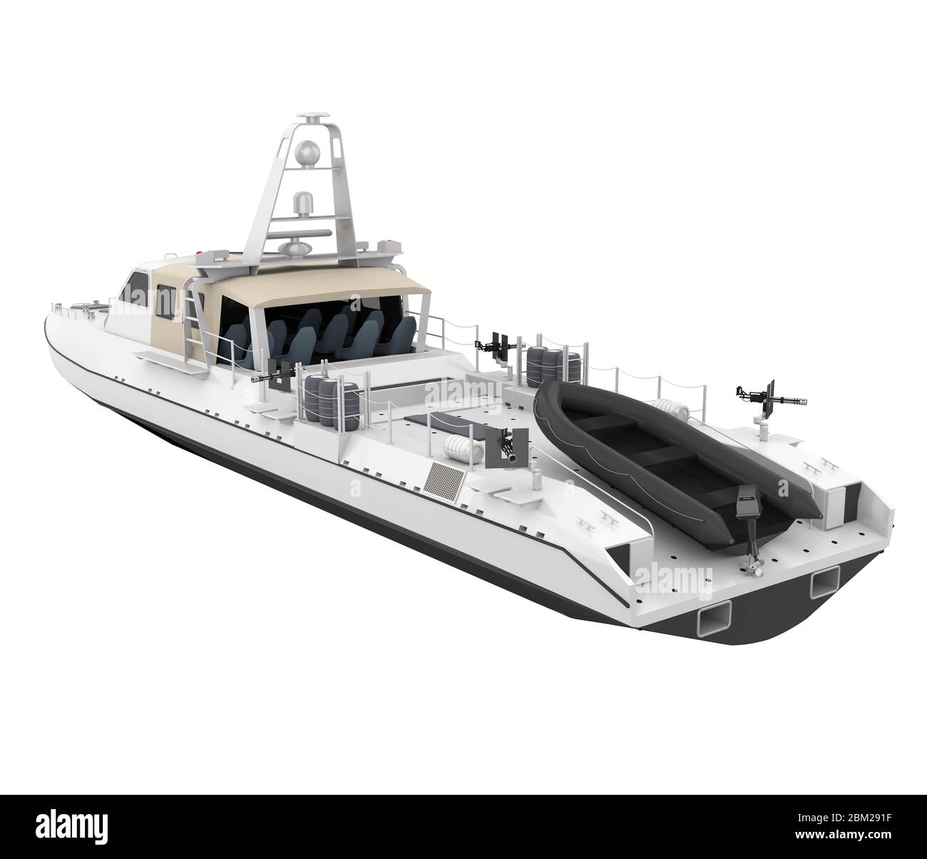Patrol Boat Isolated Stock Photo - Alamy