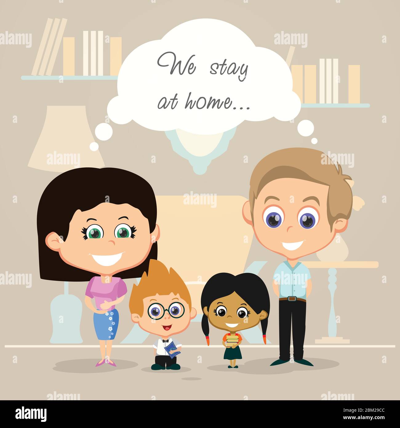 Stay at home Stock Vector Images - Alamy