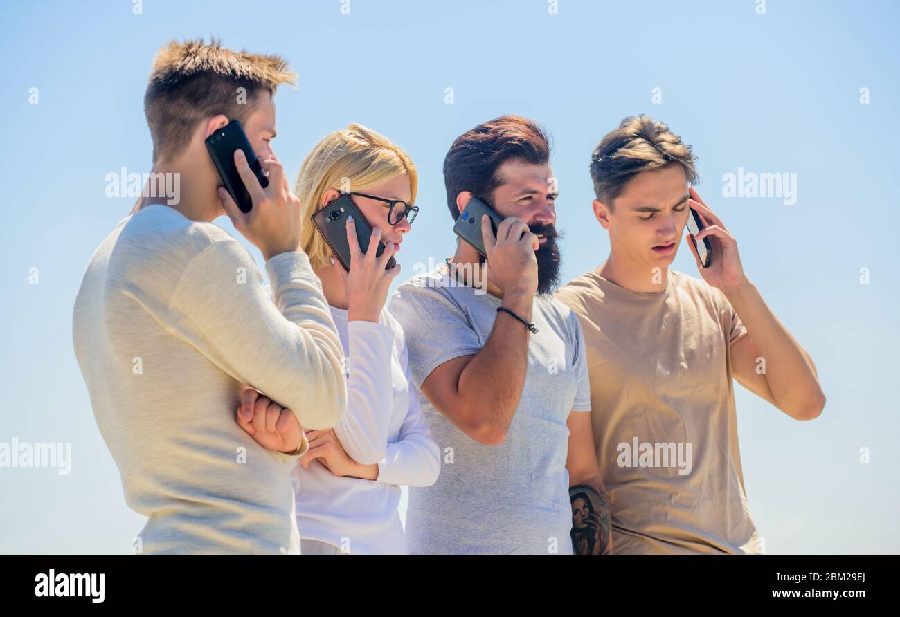 Perfect media with perfect Partner. group of four people. Corporate ...