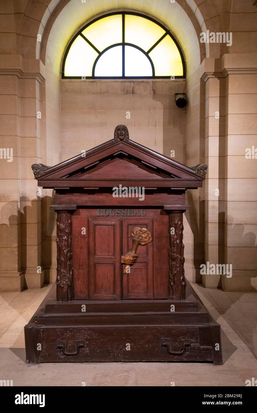 Rousseau's tomb in the Pantheon museum, Paris Stock Photo - Alamy