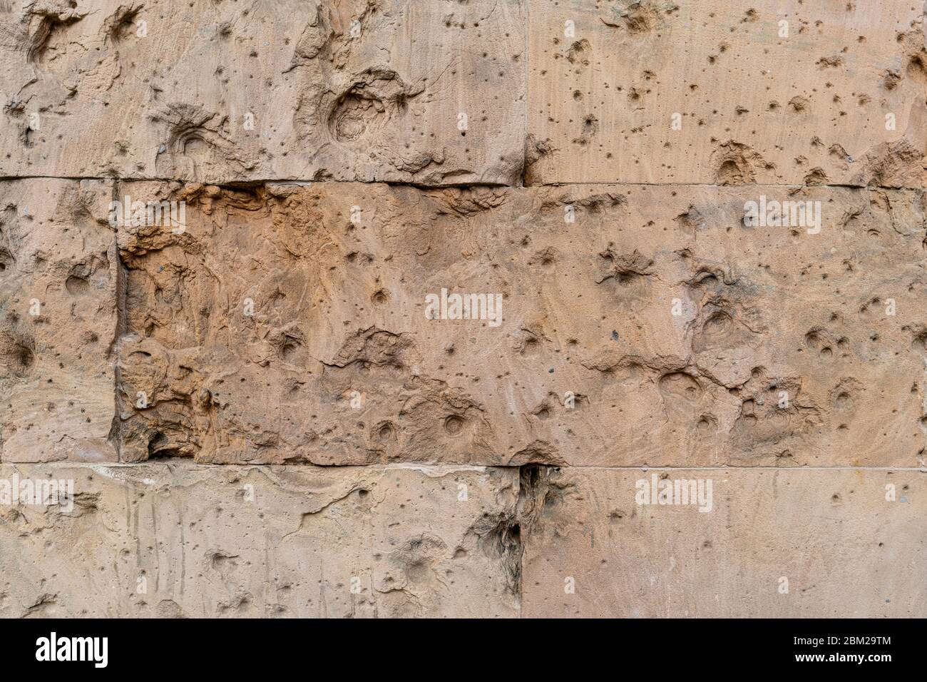 A Humboldt University building pock-marked with bullet holes from the ...