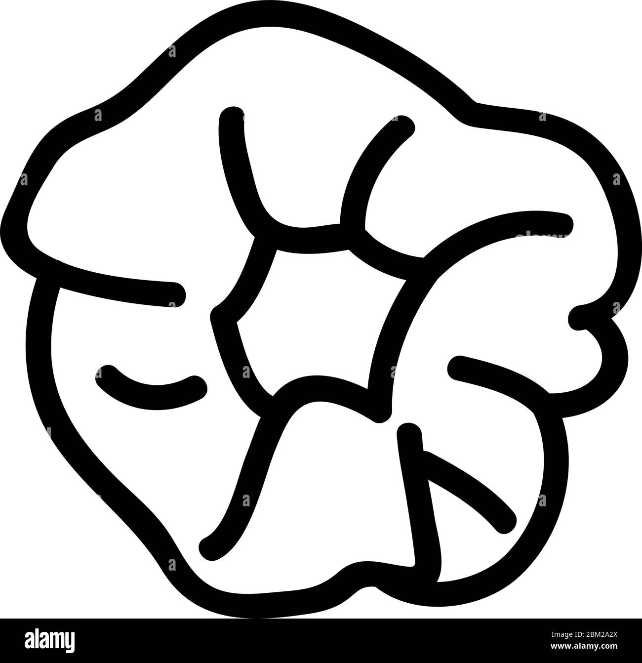 elastic band for hair with assemblies icon vector outline illustration ...