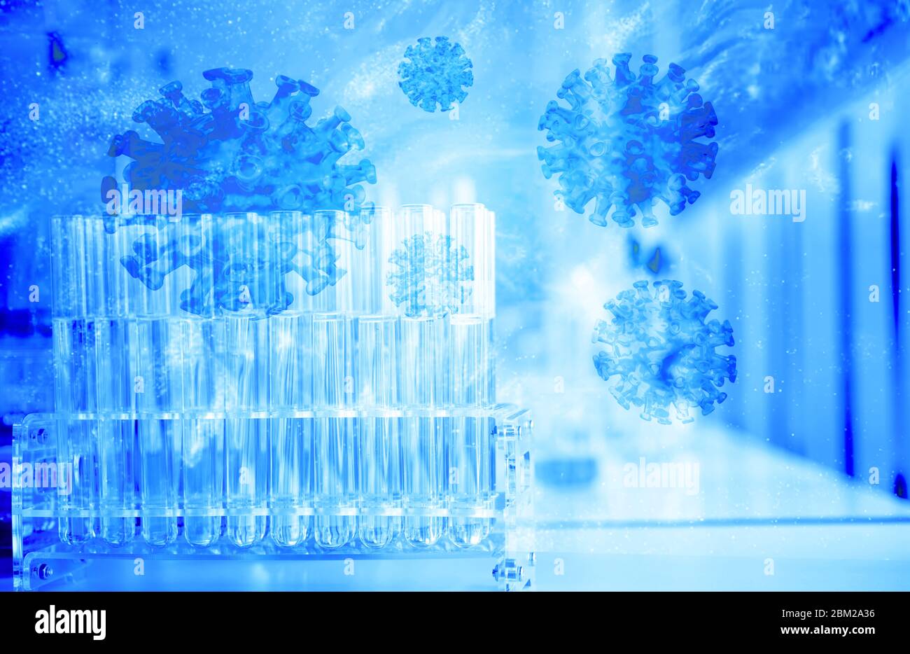 Research Test tube in scientist in laboratory, chemical liquid to test ...