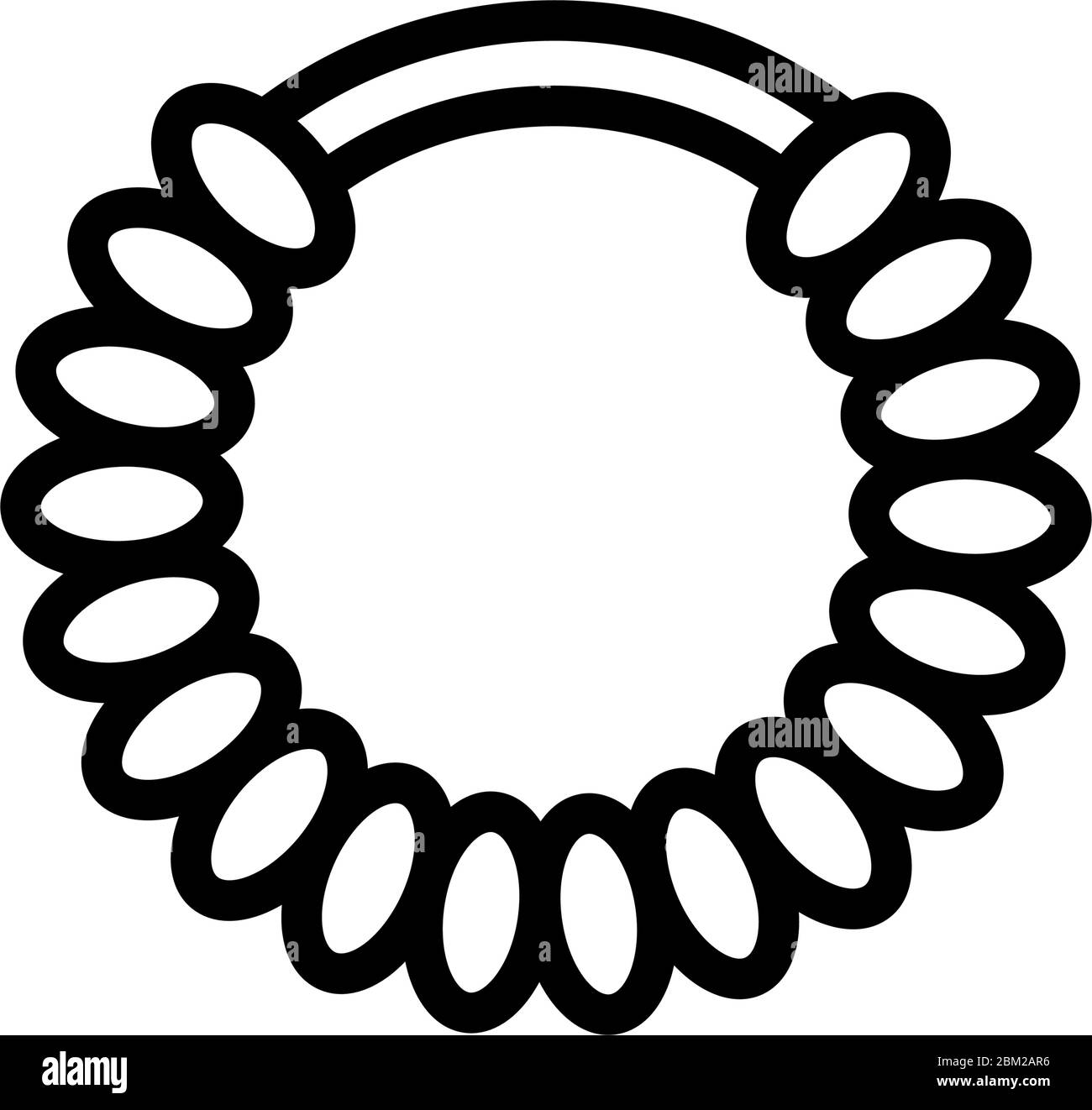elastic with strung beads icon vector outline illustration Stock Vector ...