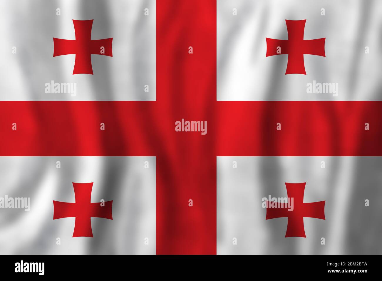 Georgia red and white flag background Stock Photo - Alamy