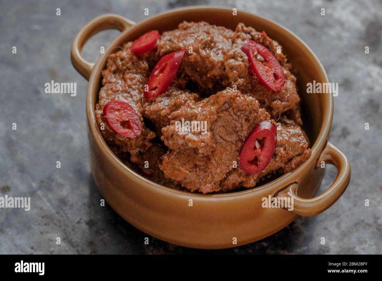 Indonesian Famous Food Beef Rendang Stock Photo - Alamy