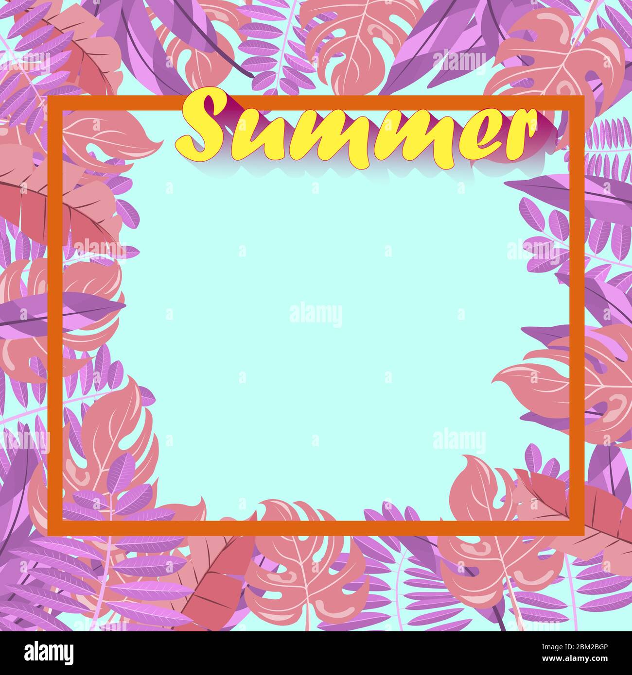 Plant behind frame Stock Vector Images - Alamy