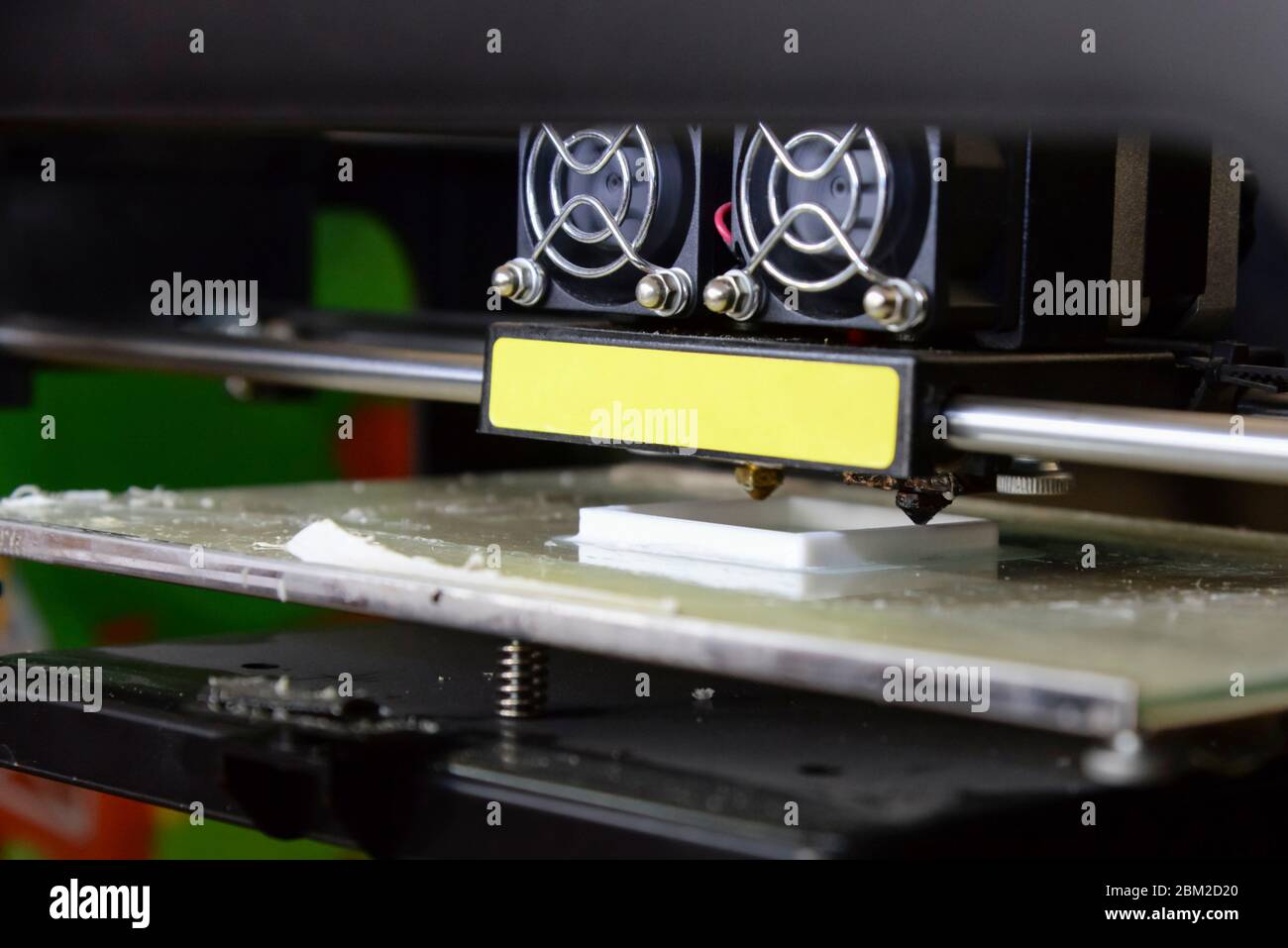Photo of 3d printer, 3d print, theme of electronic innovation, close-up ...