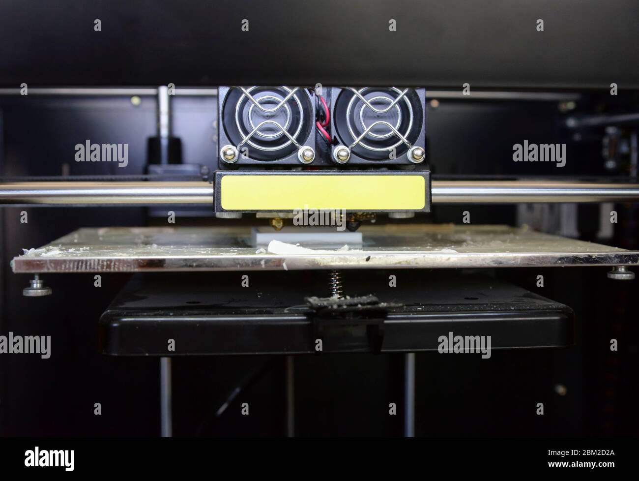 Photo of 3d printer, 3d print, theme of electronic innovation, close-up ...