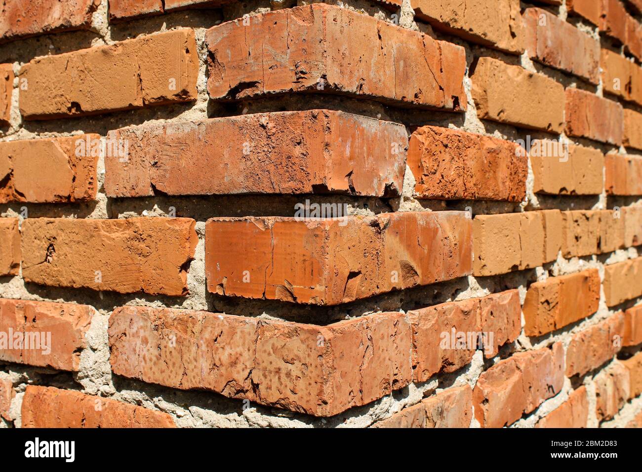 Red brick texture. Red brick corner Stock Photo - Alamy
