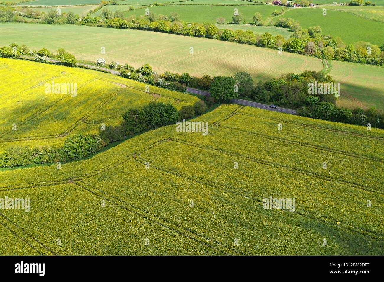 Aerial views of rolling farmland Stock Photo - Alamy