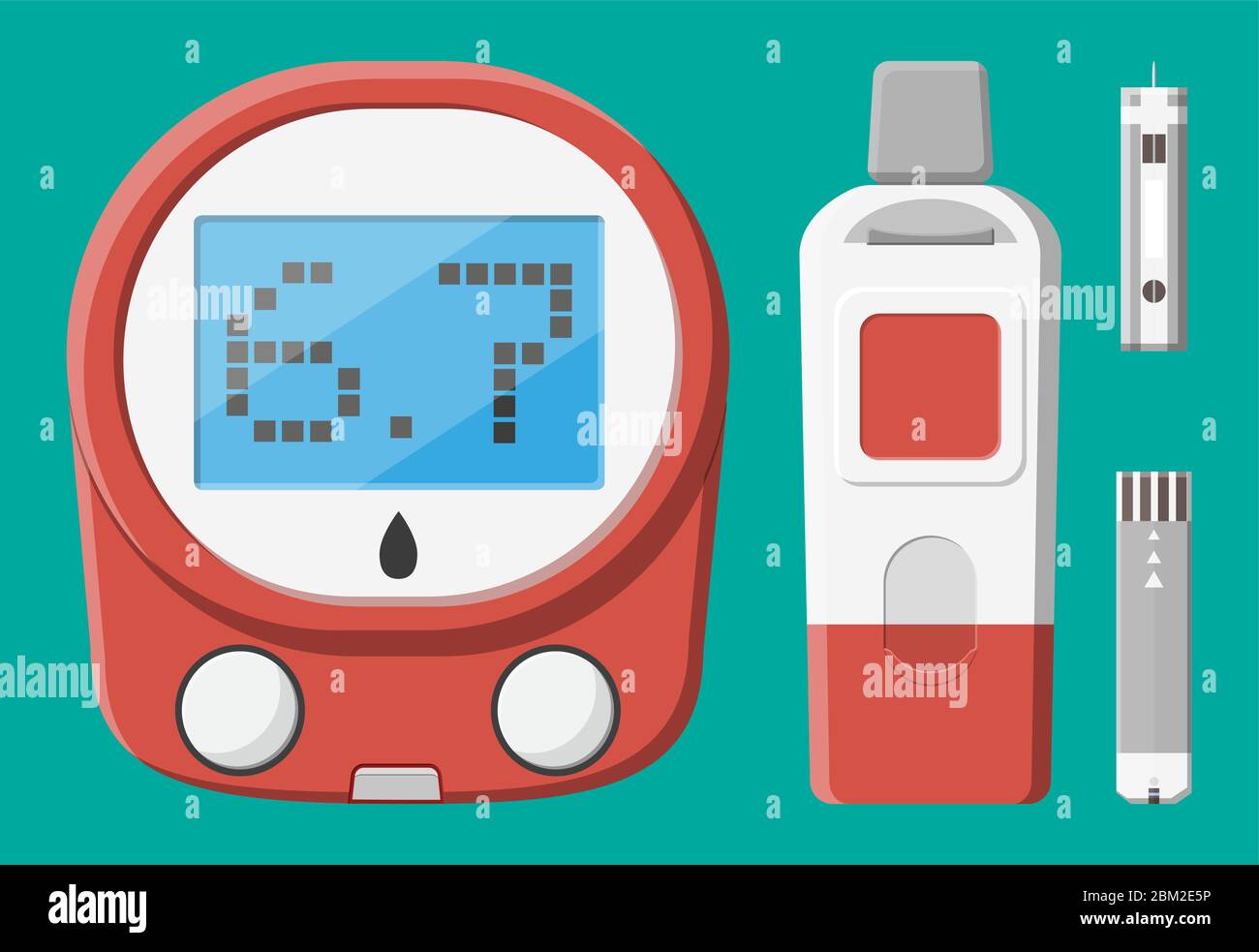 Blood glucose strips Stock Vector Images - Alamy