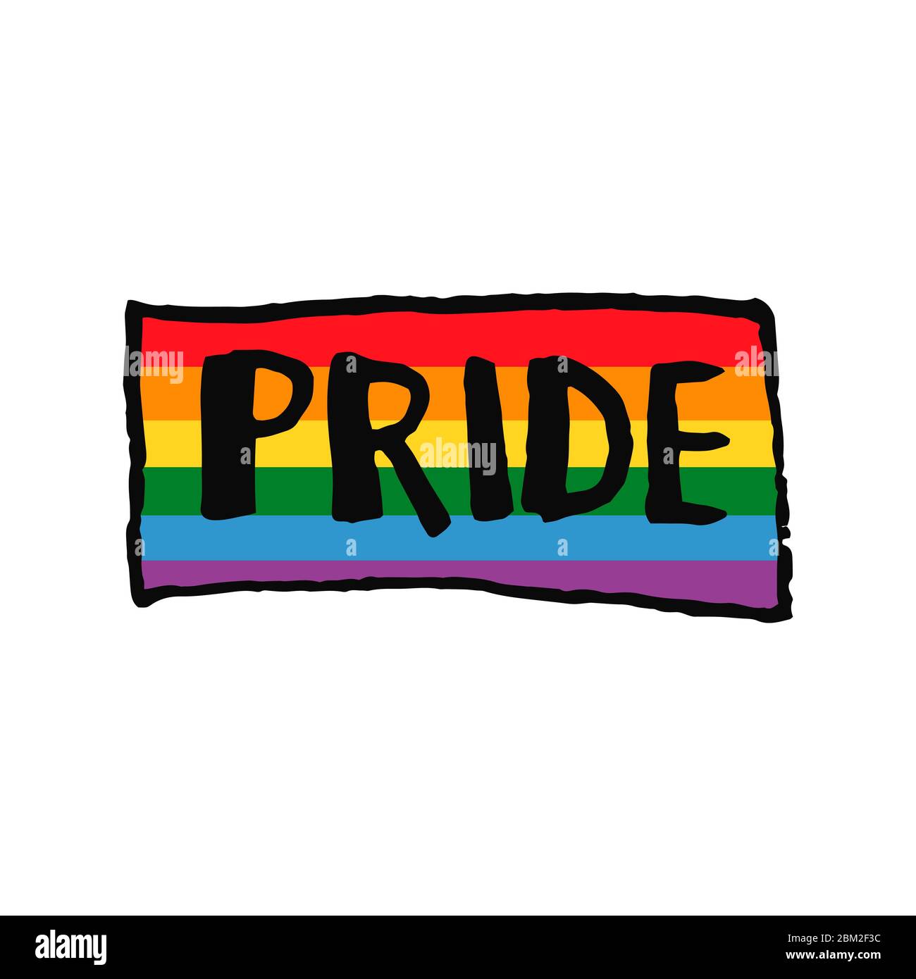 Lettering text Pride in doodle style - Life,Gets,Better,Together.Hand ...