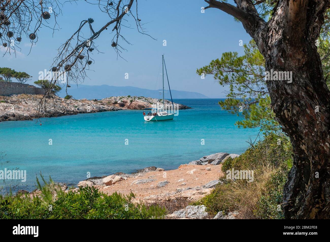 Angistri yacht hi-res stock photography and images - Alamy