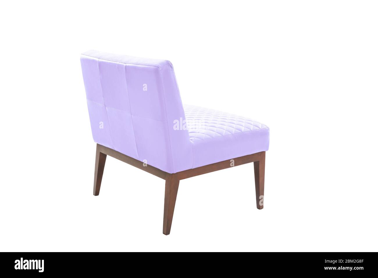 Leather and wood armchair Modern designer chair on white background ...