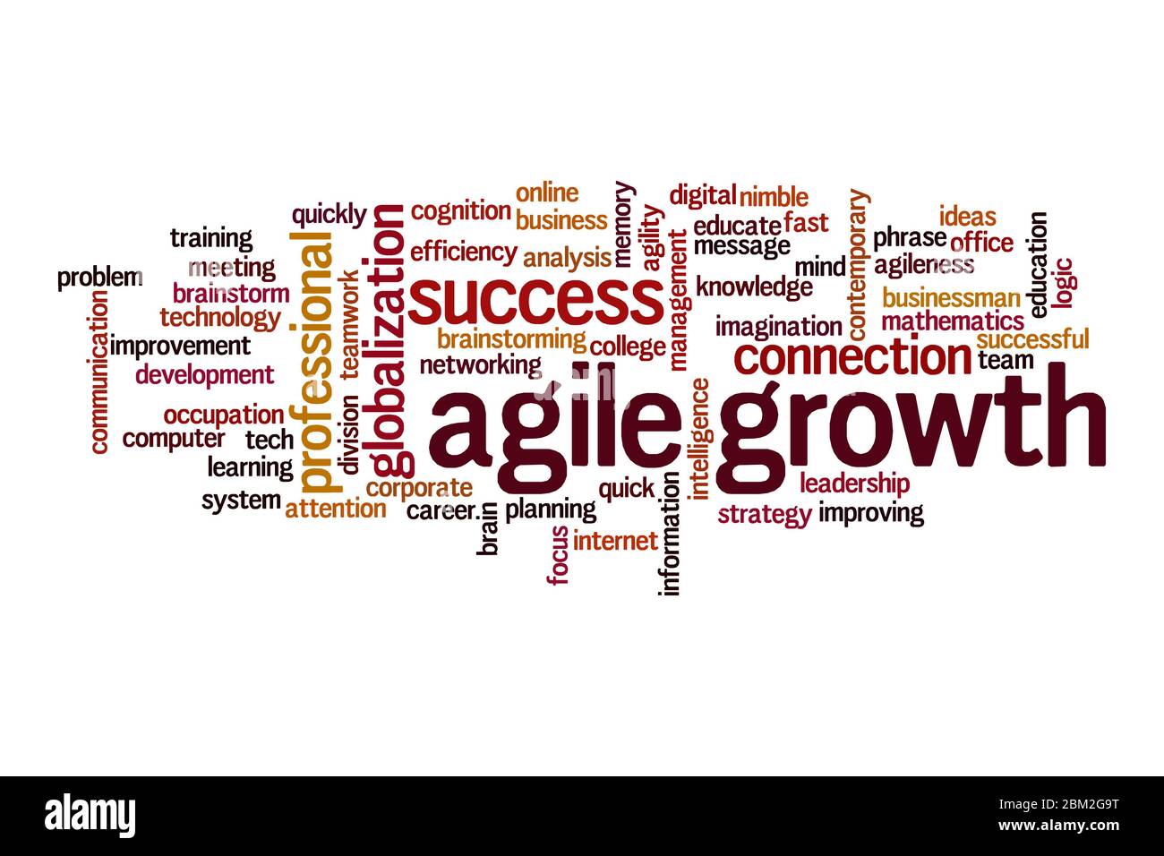 Agile growth word cloud concept on white background Stock Photo - Alamy