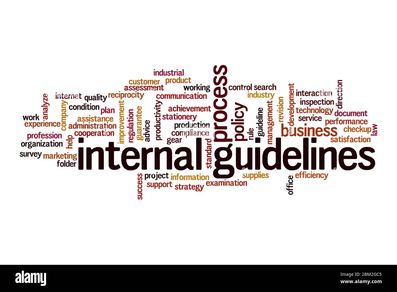 Internal guidelines word cloud concept on white background Stock Photo ...