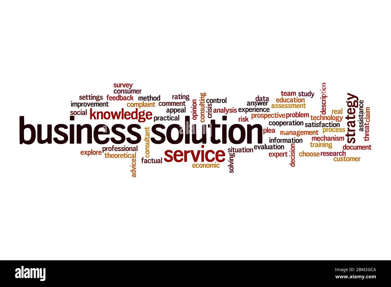 Business solution word cloud concept on white background Stock Photo ...
