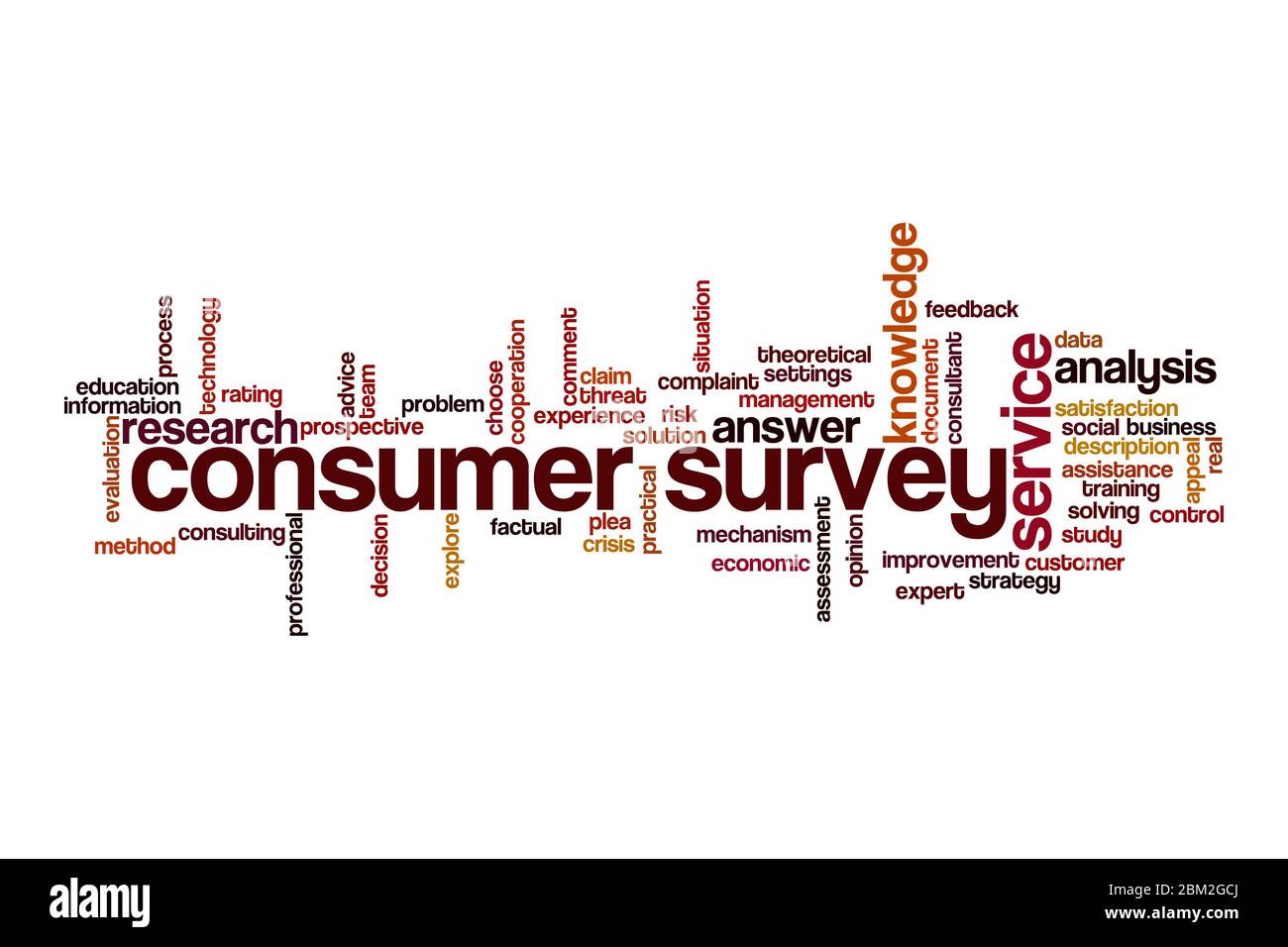 Consumer survey word cloud concept on white background Stock Photo - Alamy