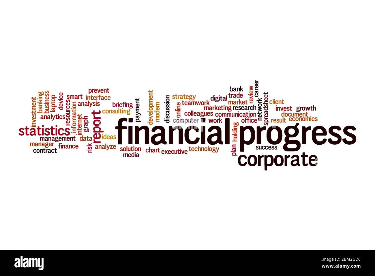 Financial progress word cloud concept on white background Stock Photo ...