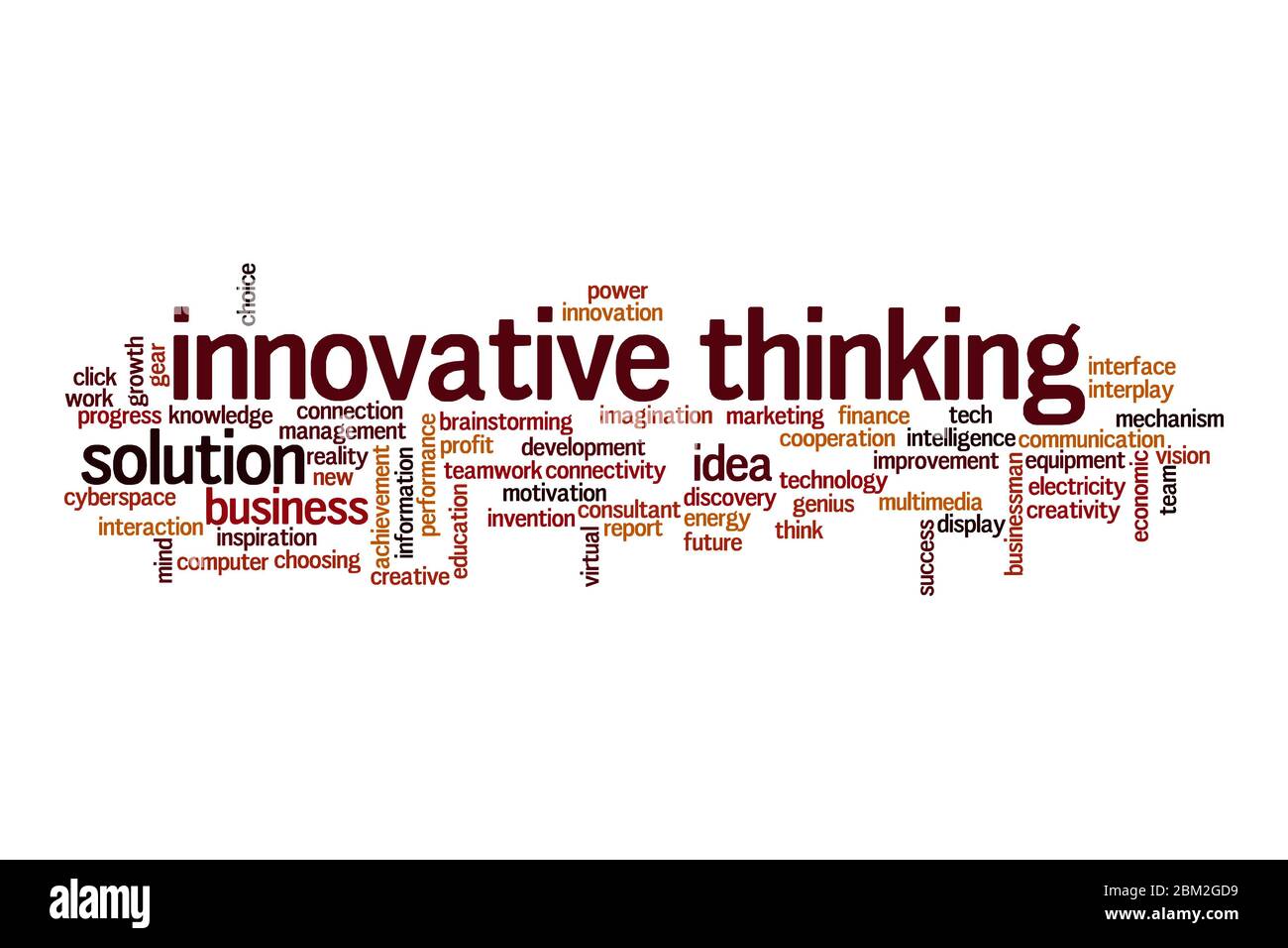 Innovative thinking word cloud concept on white background Stock Photo ...