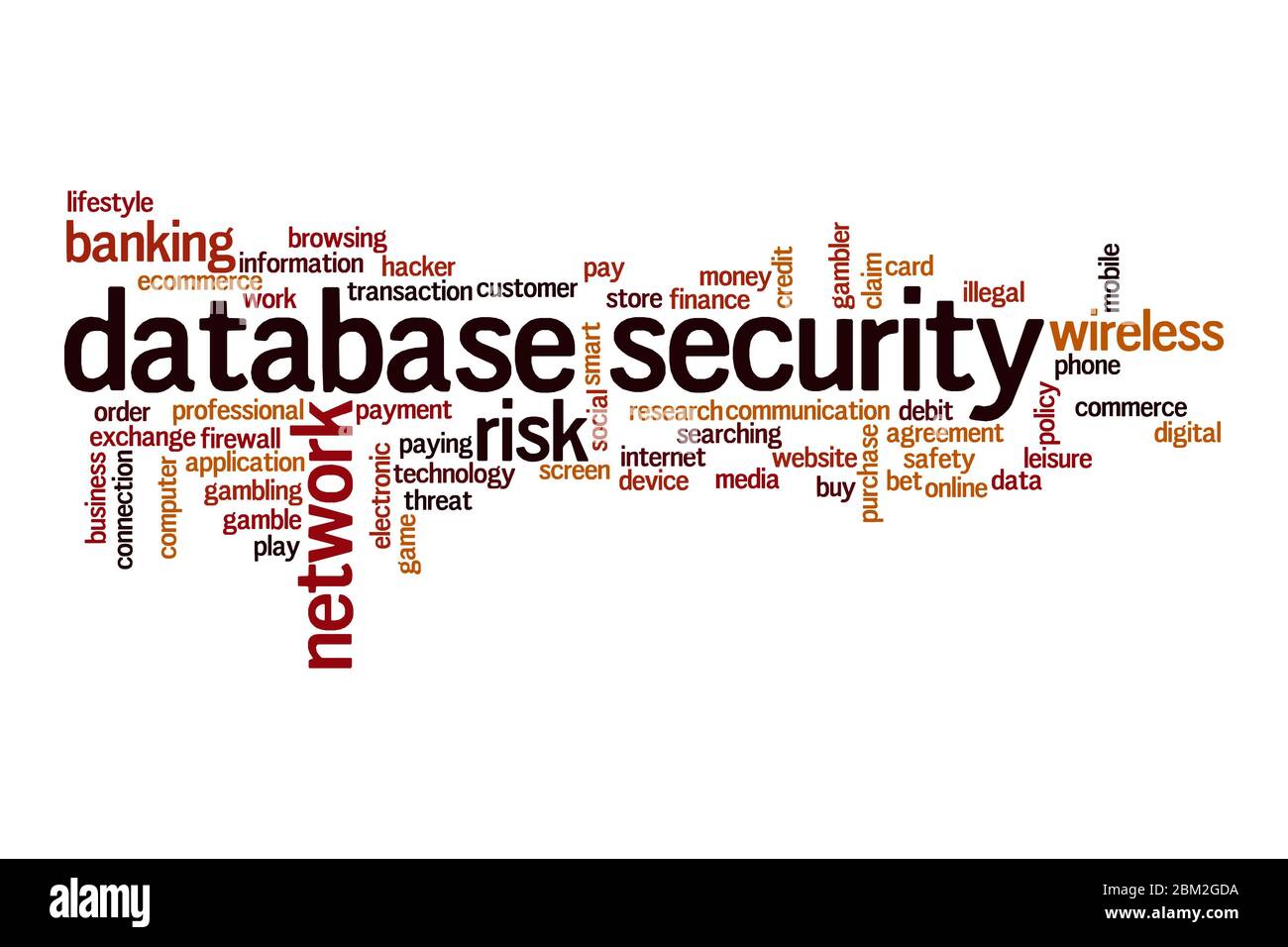 Database security word cloud concept on white background Stock Photo ...