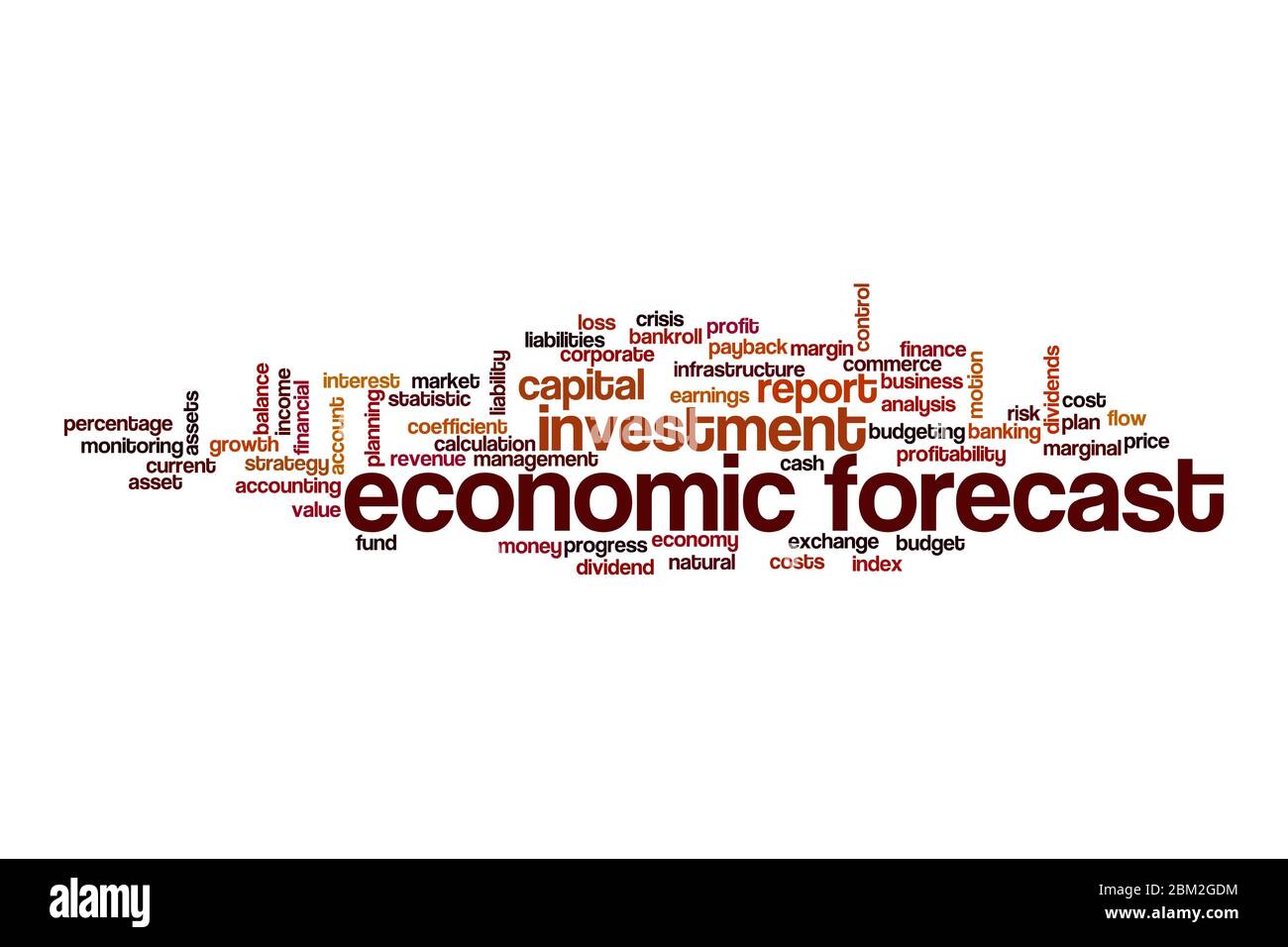 Economic forecast word cloud concept on white background Stock Photo ...