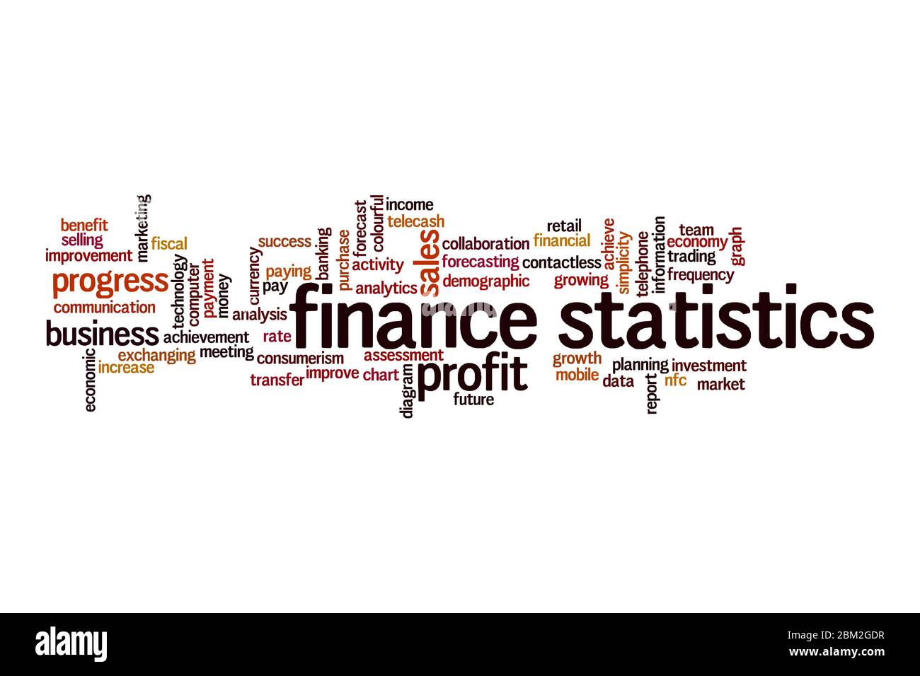 Finance statistics word cloud concept on white background Stock Photo ...