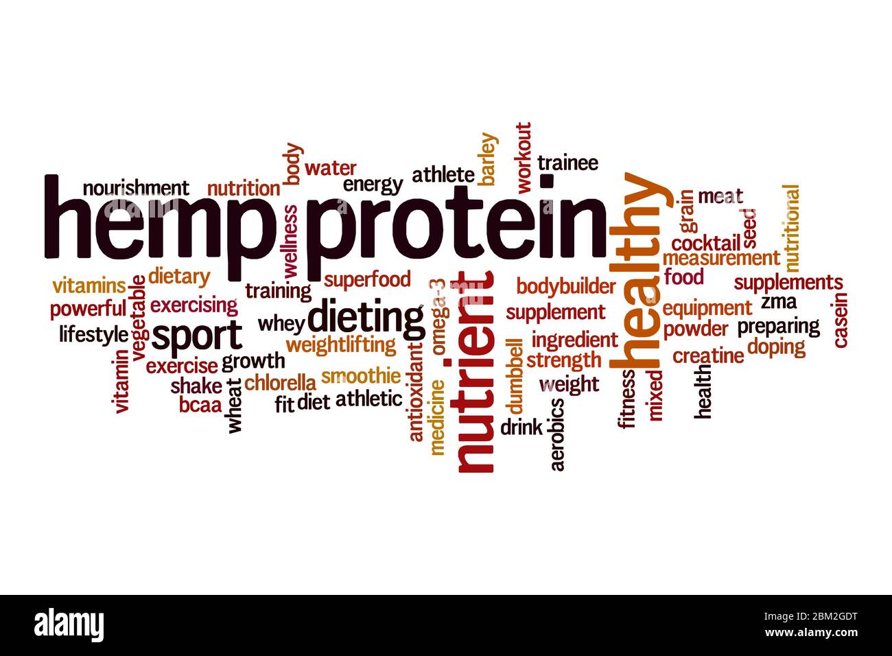 Hemp protein word cloud concept on white background Stock Photo - Alamy