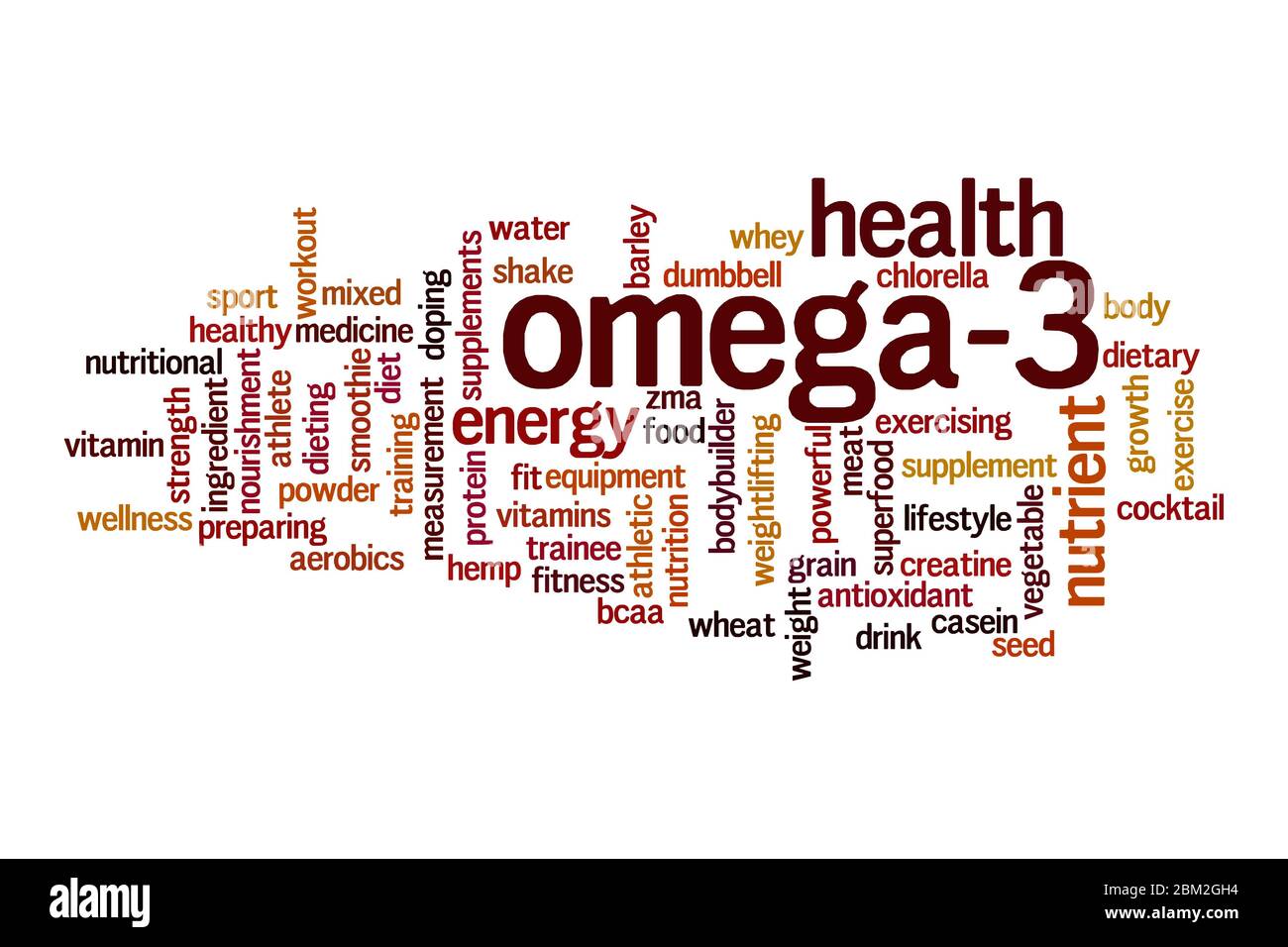 Omega-3 word cloud concept on white background Stock Photo - Alamy