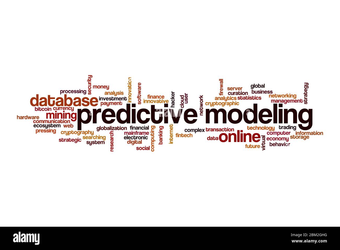 Predictive modeling word cloud concept on white background Stock Photo ...