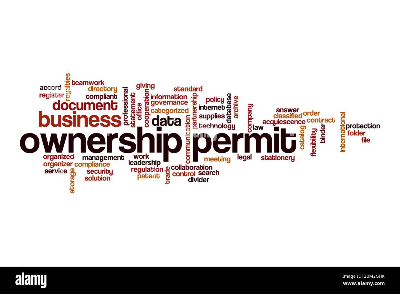 Ownership permit word cloud concept on white background Stock Photo - Alamy