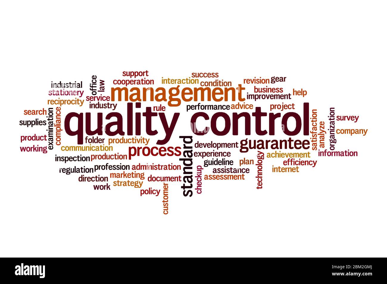 Quality control word cloud concept on white background Stock Photo - Alamy