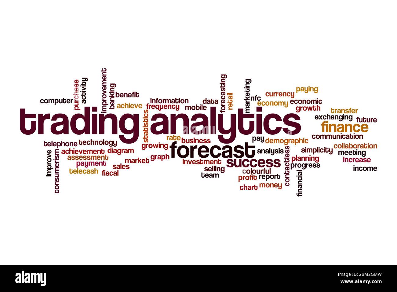 Trading analytics word cloud concept on white background Stock Photo ...