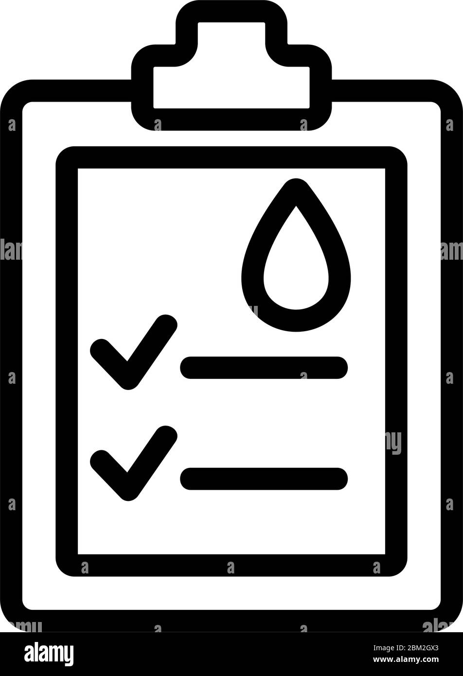 Donation Document Confirmation Icon Vector Outline Illustration Stock