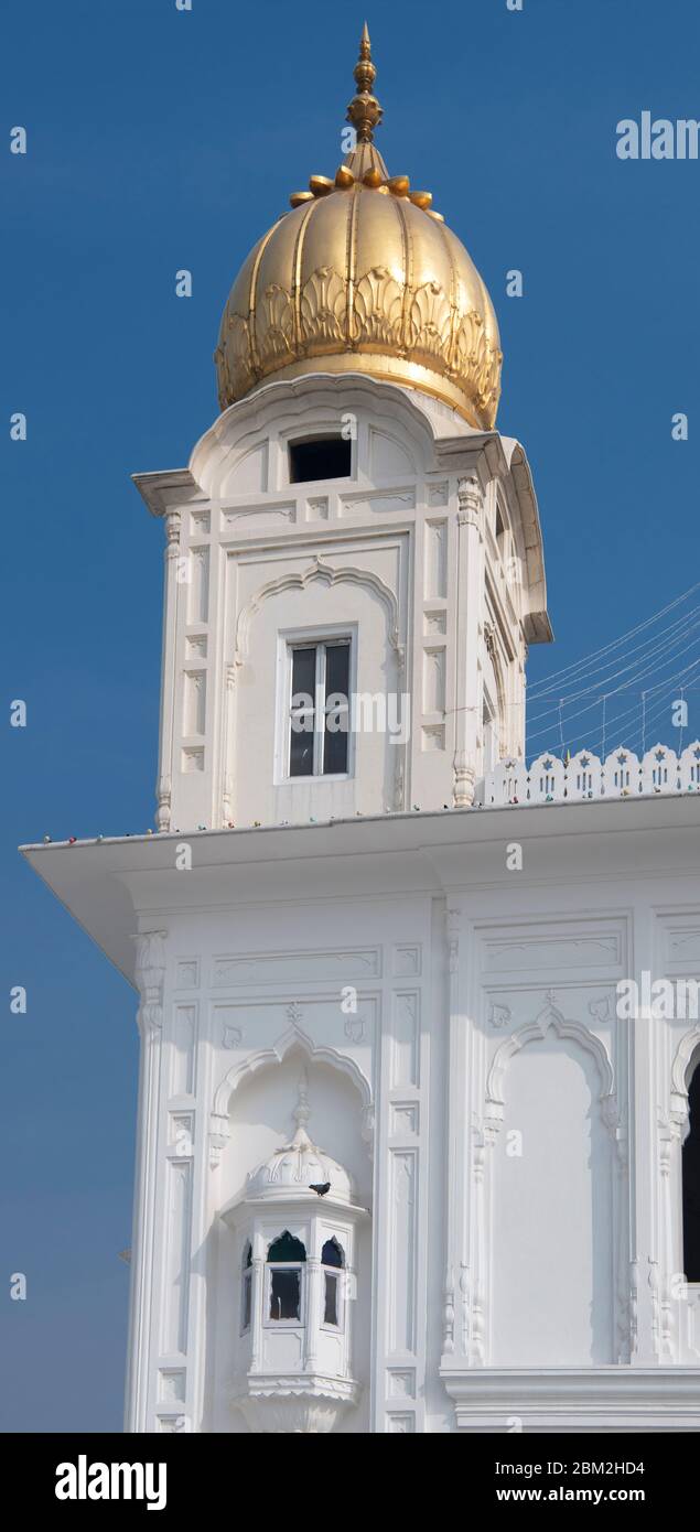 Tower and dome Fatehgarh Sahib Sikh Gurdwara Punjab India Stock Photo ...