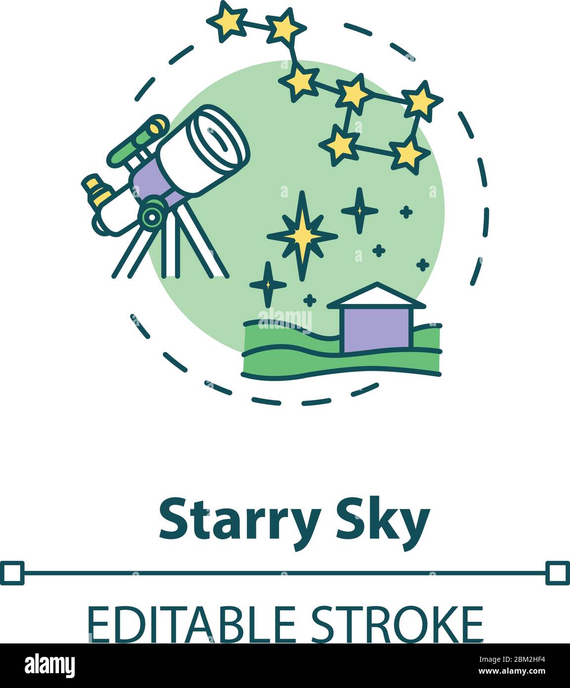 Starry sky concept icon Stock Vector Image & Art - Alamy
