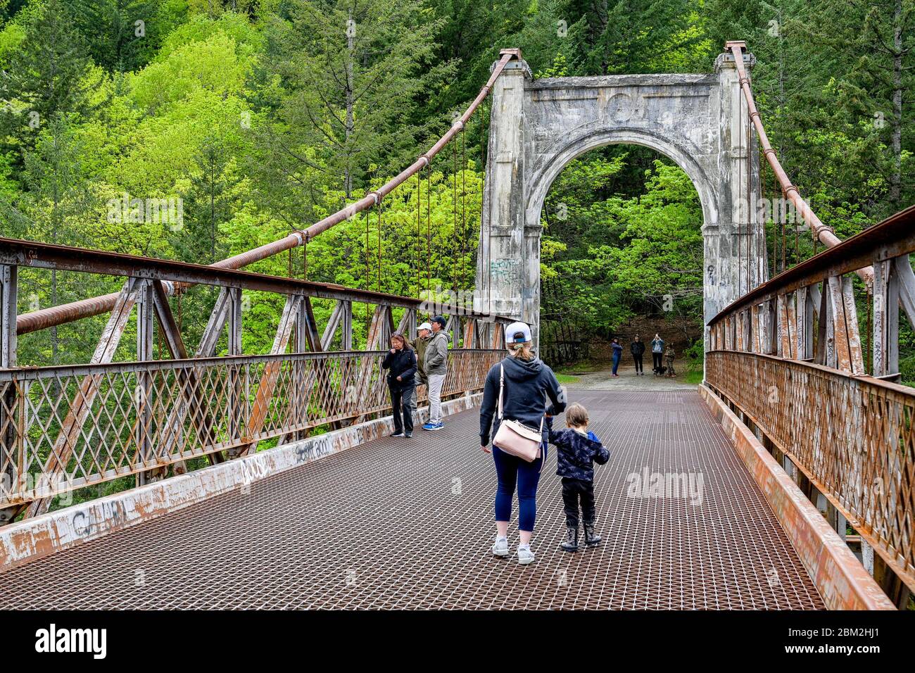 Original Alexandra Bridge site, Fraser River, British Columbia, Canada ...