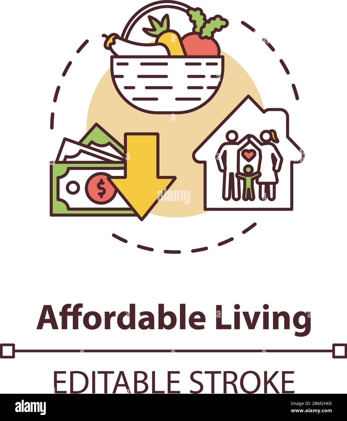 Affordable concept icon Cut Out Stock Images & Pictures - Alamy